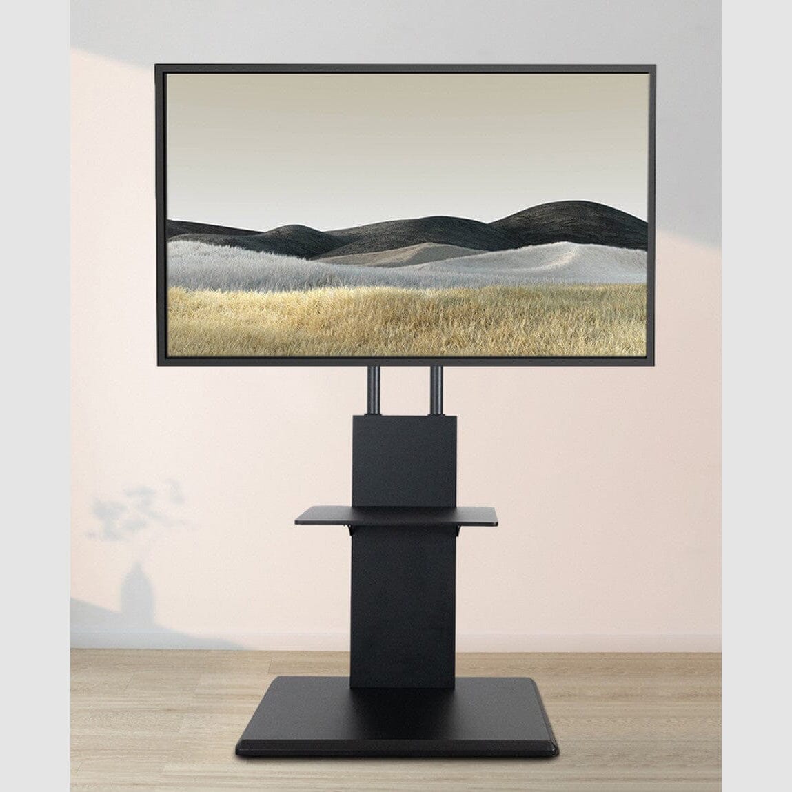 TTAP FS2-BLK TV Stand with Height Adjustable Swivel Bracket for up to ...