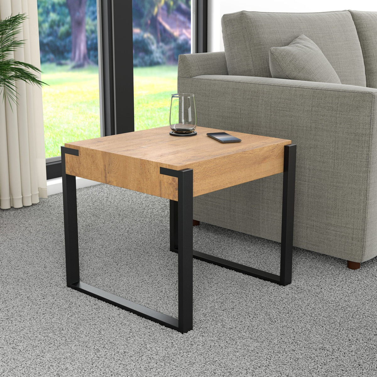 AVF Ridgewood 50cm Wide Rustic Light Wooden Side Table (FT50RIDLW ...