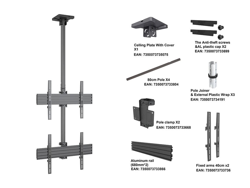 Multibrackets M Ceiling Mount Pro MBC2U – AV4Home