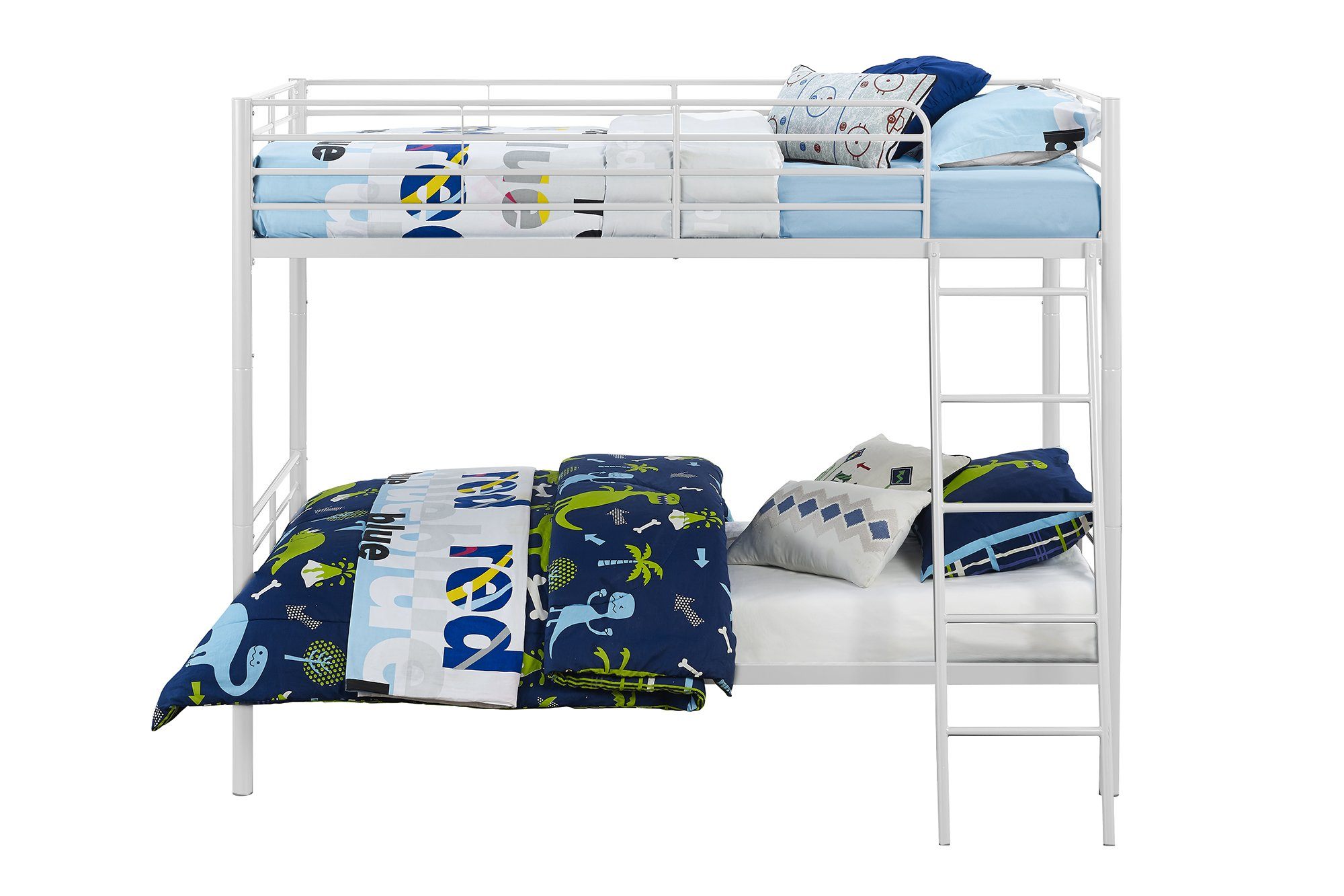 Dorel Home Convertible Single over Single Bunk Bed in White AV4Home