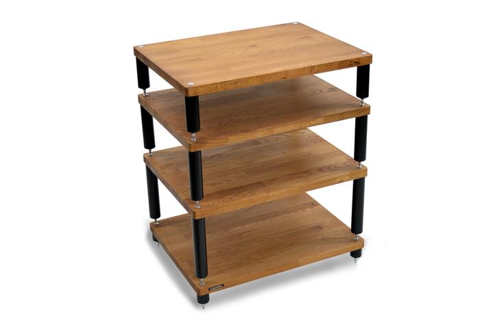 Apollo Storm 6 Dark Oak and Black 4 Shelf Modular Hi-Fi Rack – AV4Home