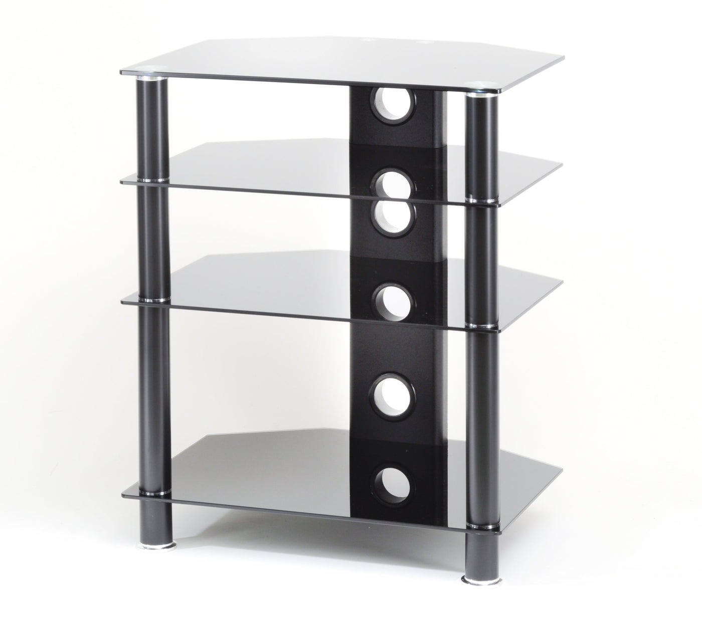 TTAP Classik 4 Shelf Black Glass Hi-Fi Stand (AVS-C303R-600/4-BB) – AV4Home