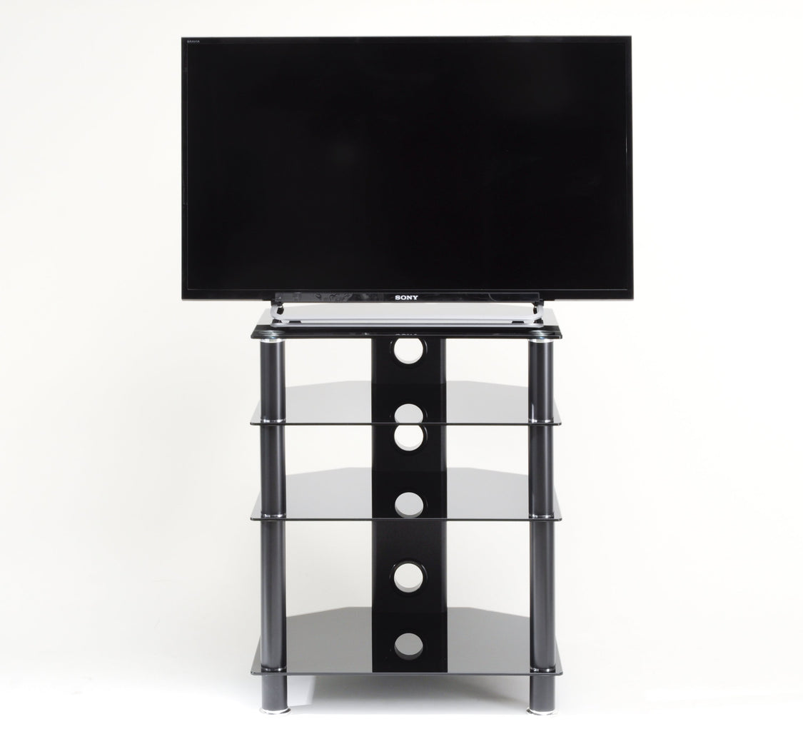 TTAP Classik 4 Shelf Black Glass Hi-Fi Stand (C303R-600-4BB) – AV4Home