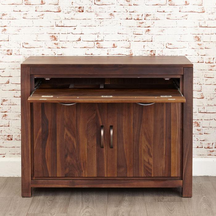 Baumhaus Mayan Walnut Hidden Home Office Desk (CWC06A) – AV4Home