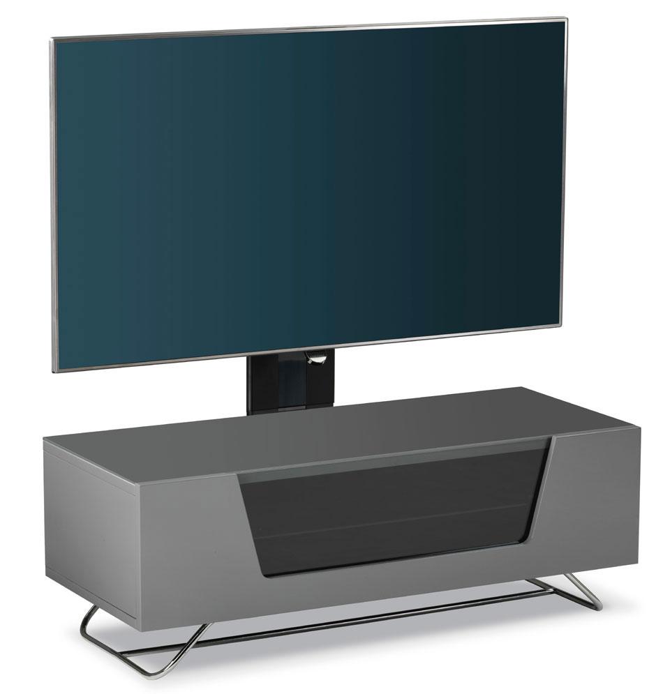 Alphason Chromium 1200mm TV Stand with Bracket in Grey (CRO2-1200BKT-G ...