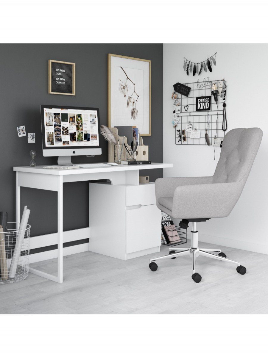 Alphason Bridport White Home Office Desk AW3130 AV4Home